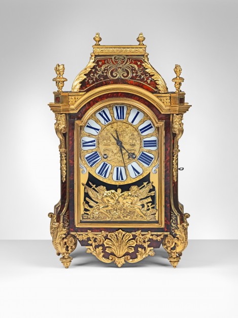 A Louis XIV Red Tortoiseshell and Ormolu Bracket Clock by Frizon. Circa ...